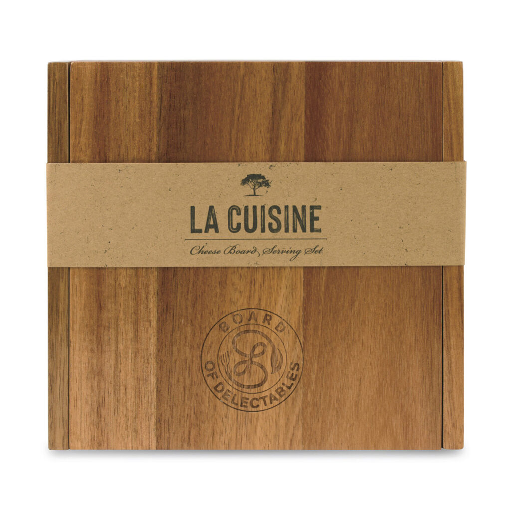 Custom Branded La Cuisine Cheese Board with Serving Set - Drive Merchandise